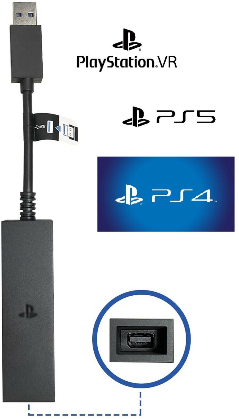 Sony PlayStation 5 PSVR Camera Adapter for PS5 VR connector USB3.0 CFI – MaxYourPlay.com